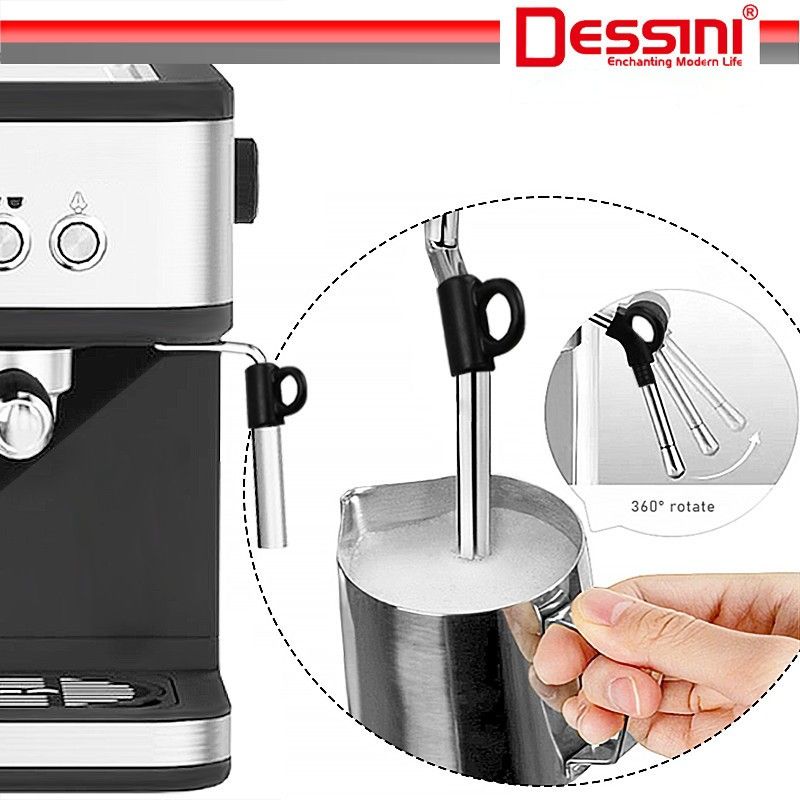 DESSINI ITALY 20 Bar 1.5L Espresso Coffee Maker Brew Cappuccino Latte ...