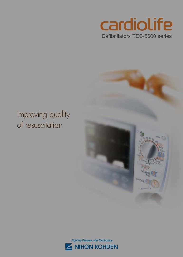 CARDIOLIFE DEFIBRILLATORS TEC-5600 SERIES, Health & Nutrition, Medical ...