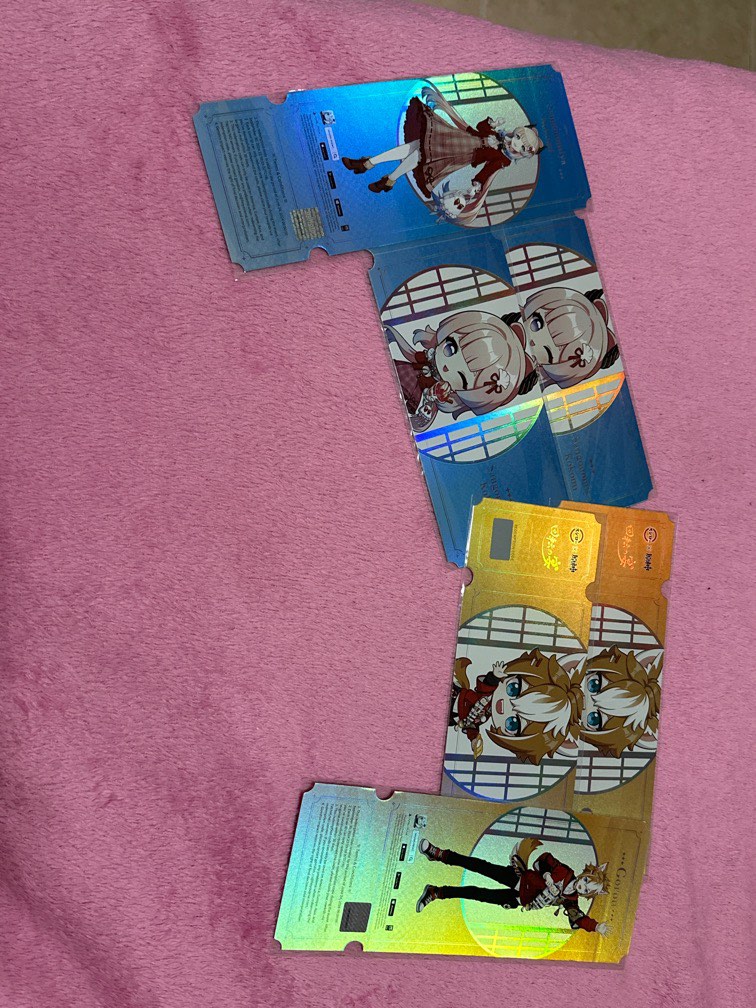 Genshin Sushiro Holographic Tickets w/ Redemption Code, Hobbies & Toys ...