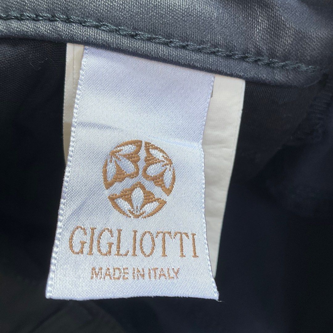 GIGLIOTTI Faux Leather Pants Dark Navy Blue faux leather trouser pants ...