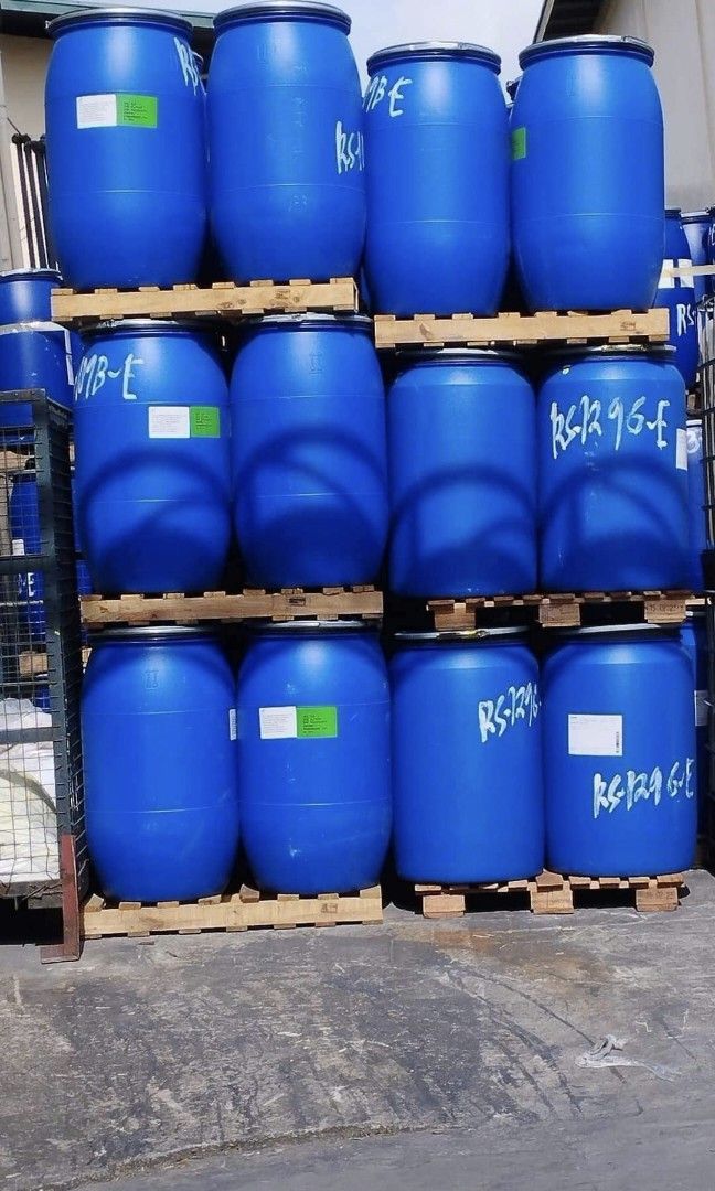 HDPE BLUE PLASTIC DRUM/210 LITERS OPEN TOP WITH BLACK LEAD AND RING ...