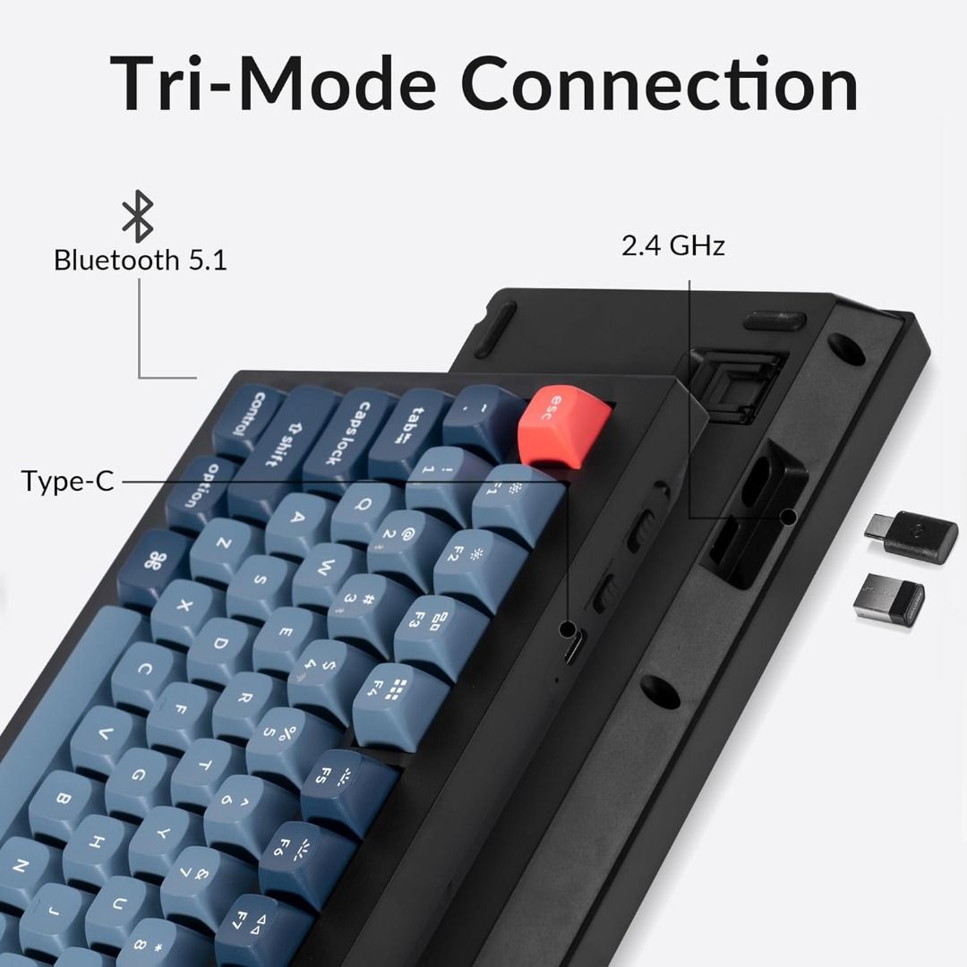 Keychron V3 Max Tenkeyless QMK/VIA Wireless Custom Mechanical Keyboard ...
