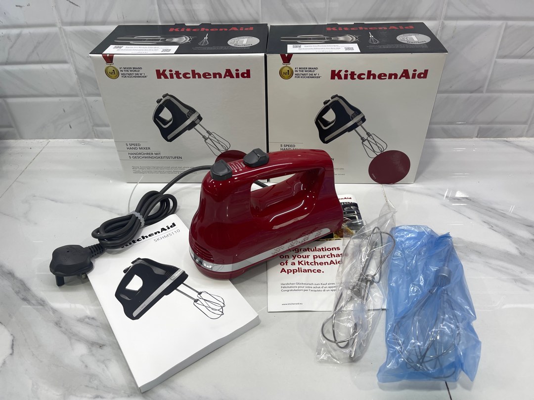 Kitchen Aid Hand Mixer 5KHM5110BER Red, TV & Home Appliances, Kitchen Appliances, Hand & Stand ...