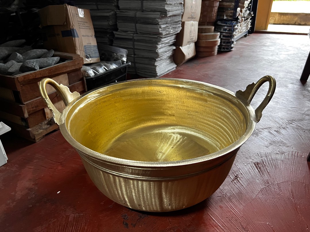 Kuali tembaga saiz 22 inci besar, tembaga asli, Hobbies & Toys ...