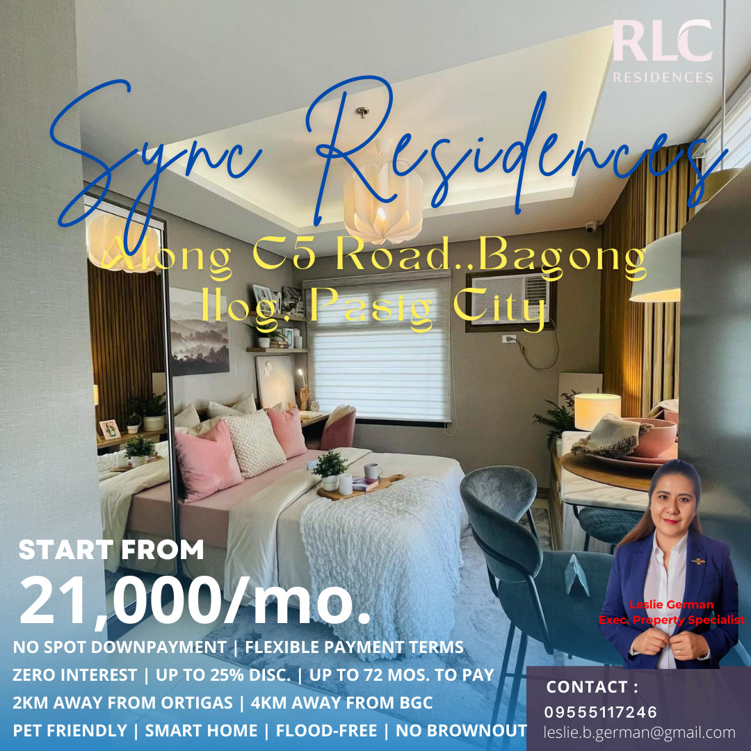 (L) Preselling Condo in Pasig | 1 Bedroom | Sync Residences | Along C5 ...