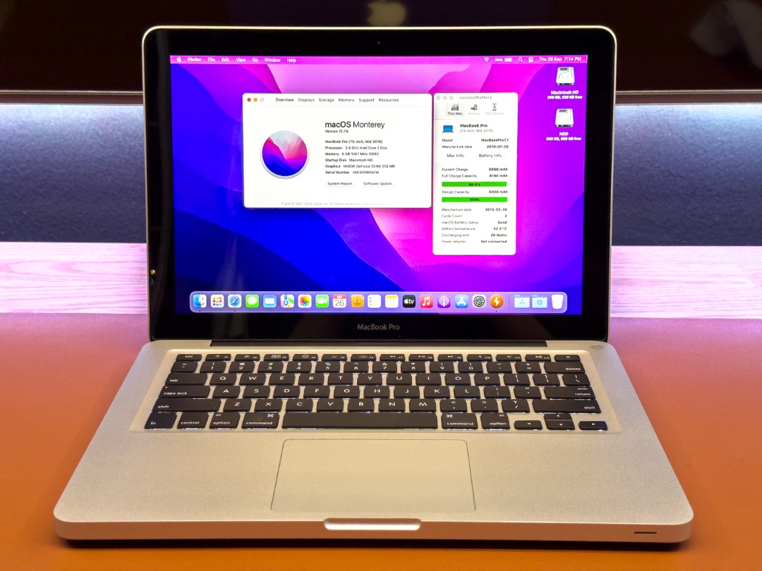 MacBook Pro 13 inch 2010 with macOS Monterrey, SSD, Computers & Tech ...