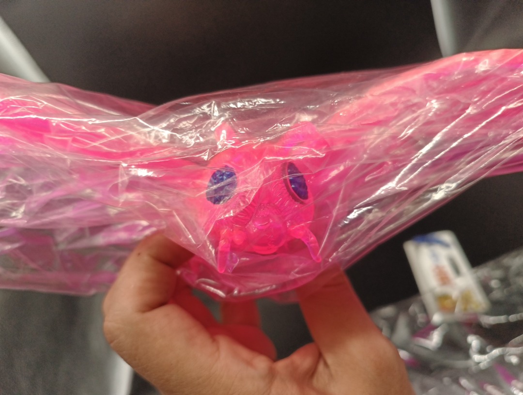 Marusan 350 Mothra Clear Pink Molding with Blue Eyes Japanese Sofubi ...