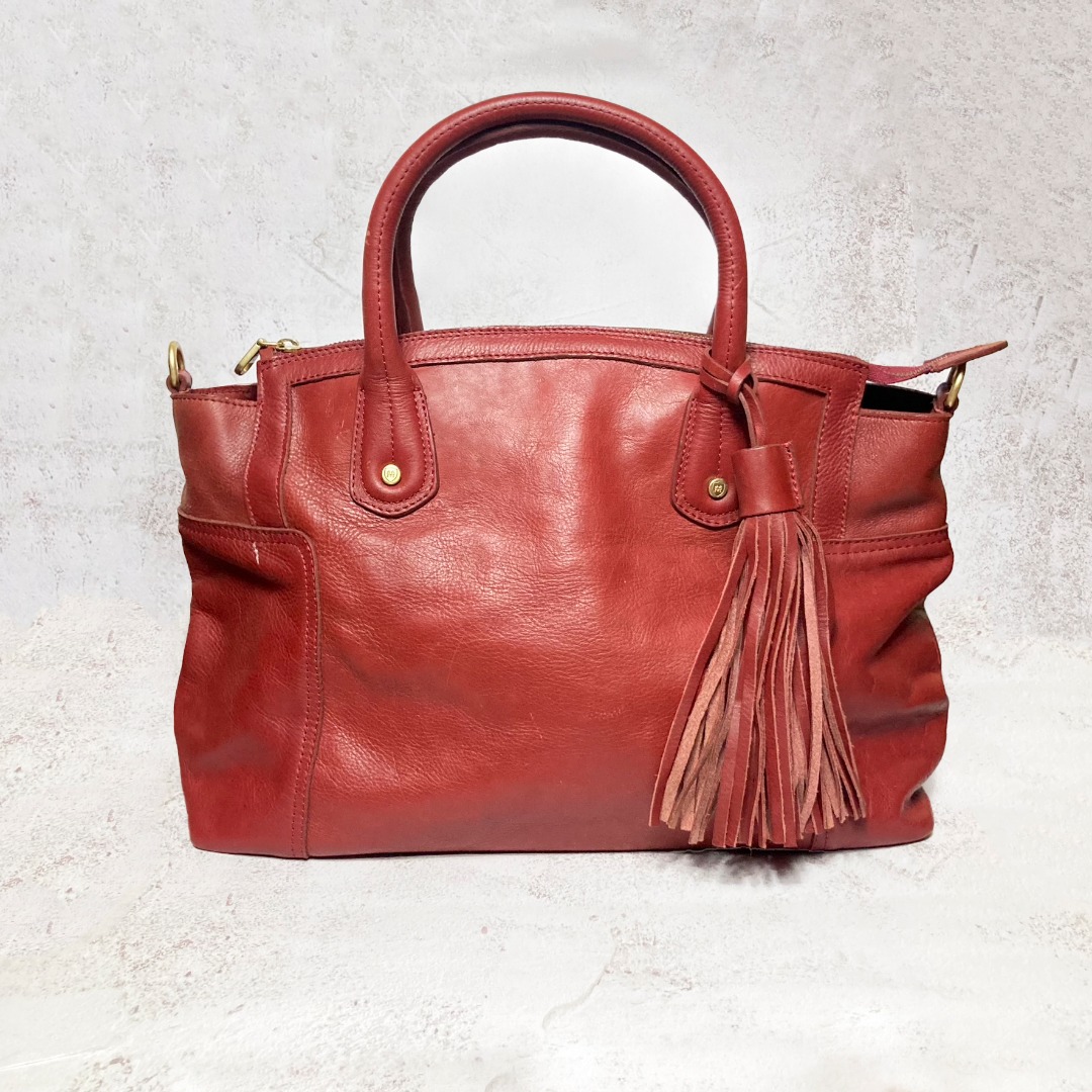 Massimo Dutti Leather Tote Bag, Luxury, Bags & Wallets on Carousell