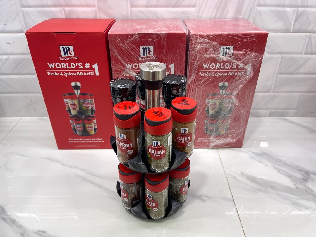 McCormick Spice Rack with 12 Herbs and Spice, Furniture & Home Living ...