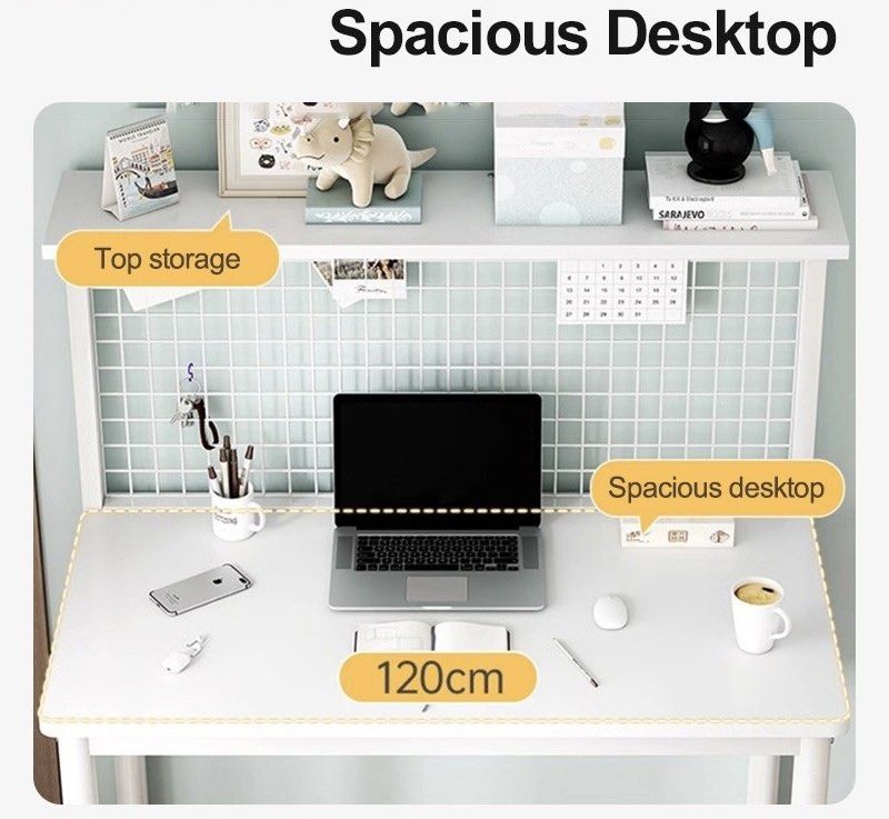 Modern Computer Study Table With Pegboard Table With Shelf Witing Table ...