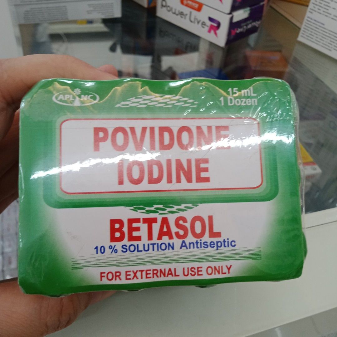 POVIDONE IODINE BETASOL 10% Solution Antiseptic 15 ml 12 in 1 pack ...