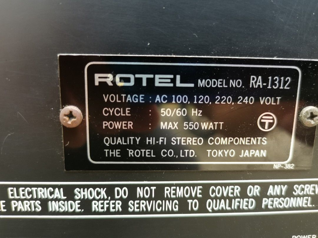 Rotel RA-1312 Vintage Stereo integrated Amplifier with phono, Audio ...