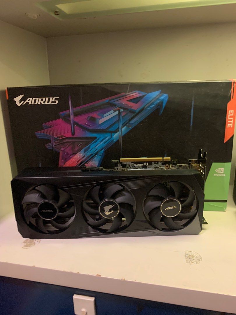 Rtx 3060 gigabyte Aorus rtx 3060 elite, 電腦＆科技, 電腦周邊及配件, 電腦周邊產品 - Carousell