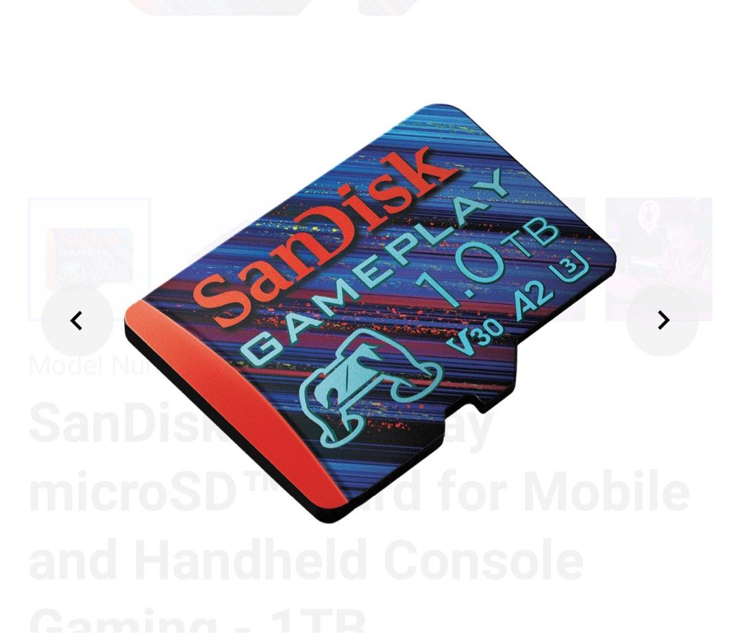 SanDisk GamePlay microSD™ Card for Mobile and Handheld Console Gaming - 1TB, Computers & Tech ...