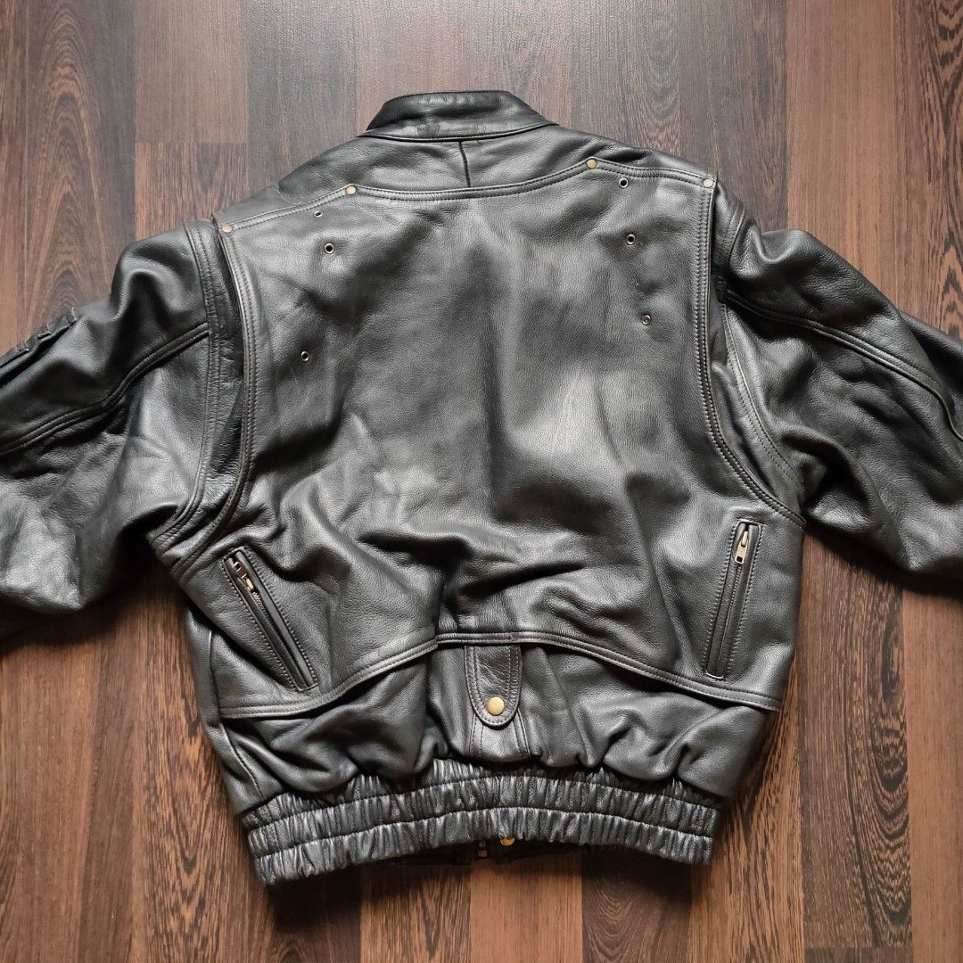 SK CAFE RACER | Super Heavy Biker Moto Leather Jacket, Men's Fashion ...