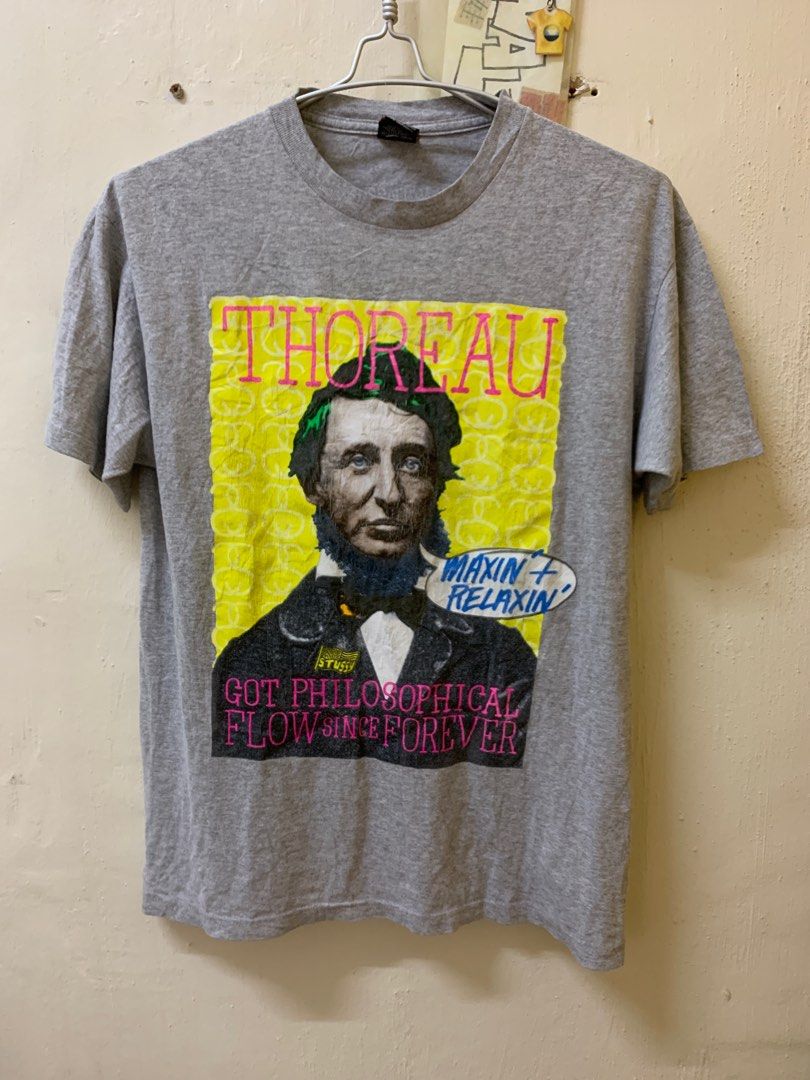 stussy usa great minds thoreau photo print vintage vtg og Y2K 90s naga ...