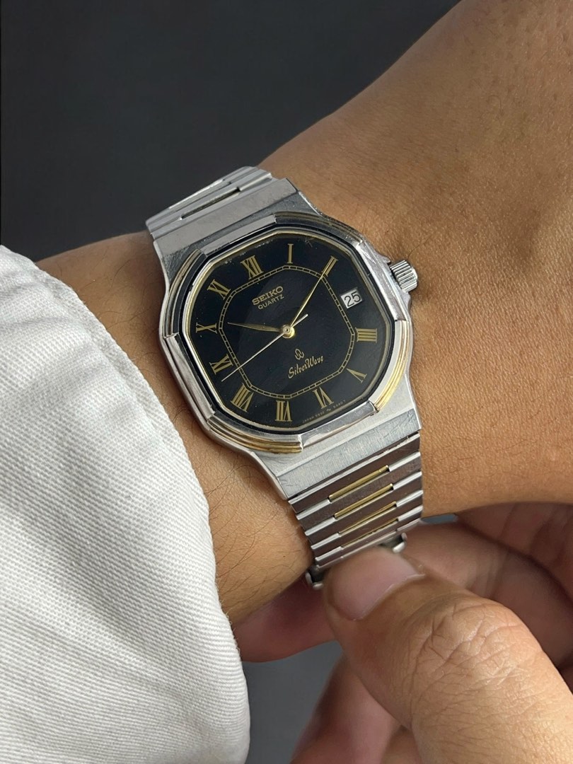 ULTRA RARE Vintage 1981 JDM Seiko Tank “Santos” Homage Silverwave Rare ...
