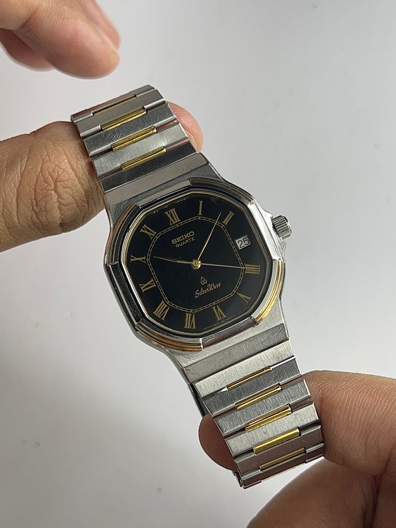 ULTRA RARE Vintage 1981 JDM Seiko Tank “Santos” Homage Silverwave Rare ...