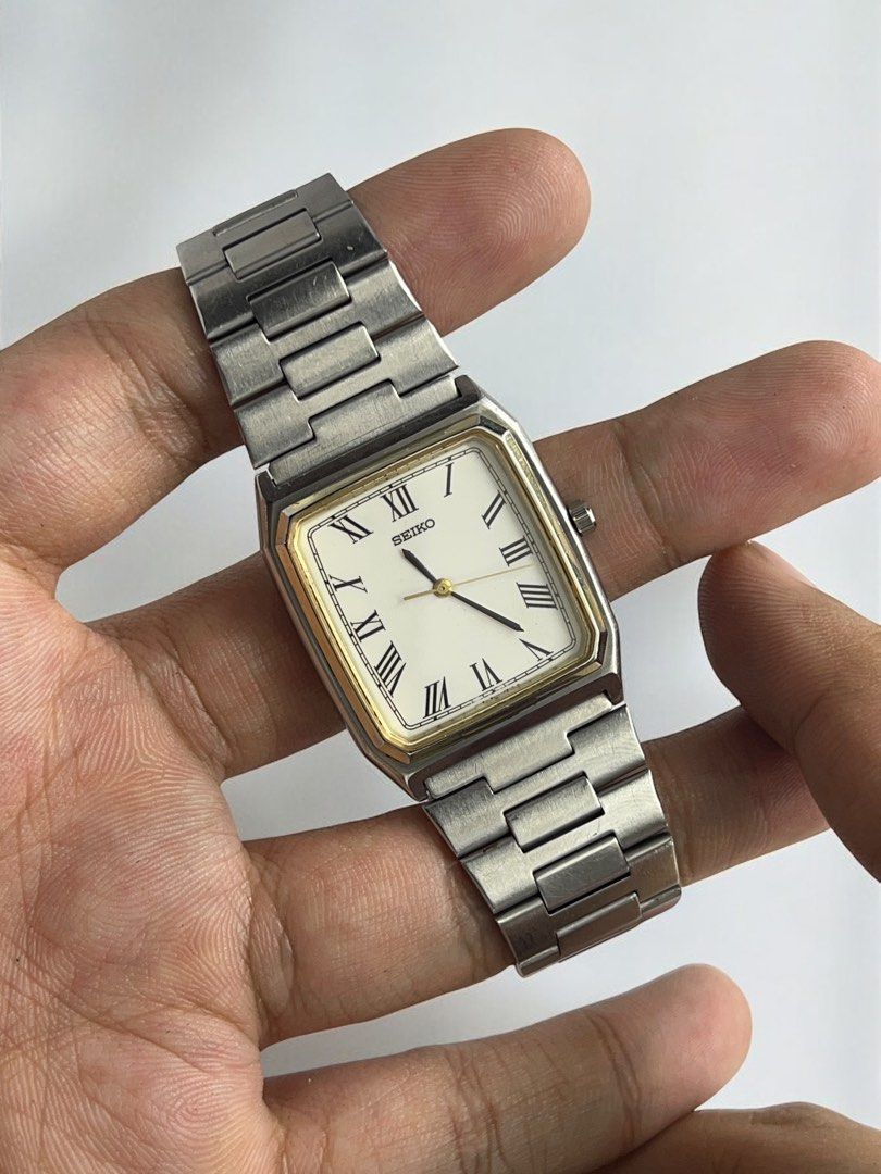 ULTRA RARE Vintage 1983 JDM Seiko Tank “Santos” Homage White Roman ...