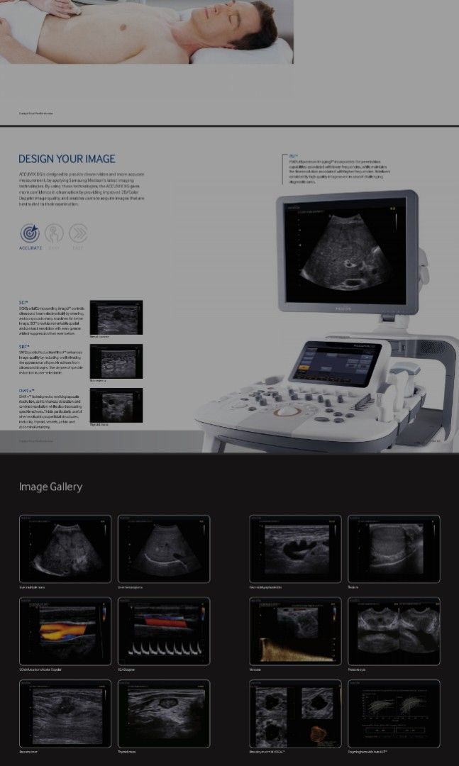 Ultrasound 3D/4D SAMSUNG XG 5 probes (convex, linear, transv, cardiac ...