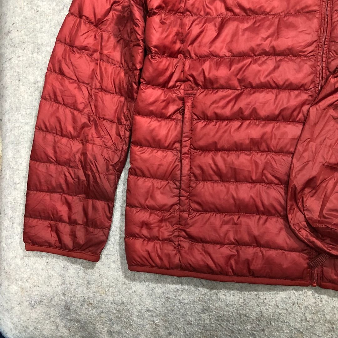 UNIQLO Ultra Light Red Puffer Puff Winter Snow Jacket Size Mens Medium ...