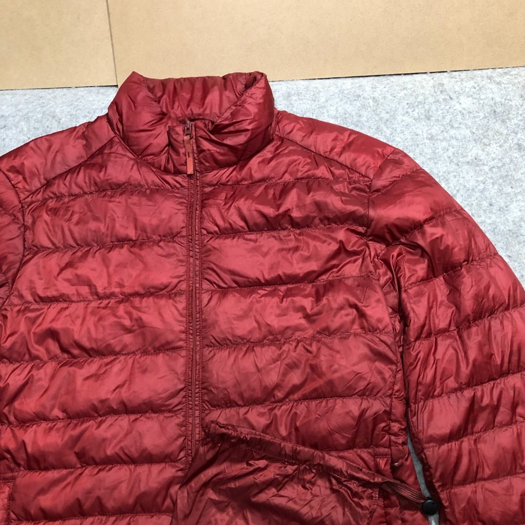 UNIQLO Ultra Light Red Puffer Puff Winter Snow Jacket Size Mens Medium ...