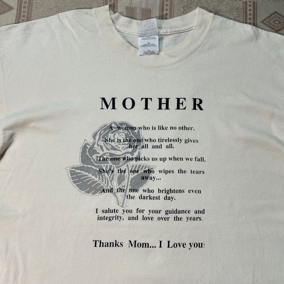 Vintage Poem for Mothers T shirt, Men's Fashion, Tops & Sets, Tshirts ...