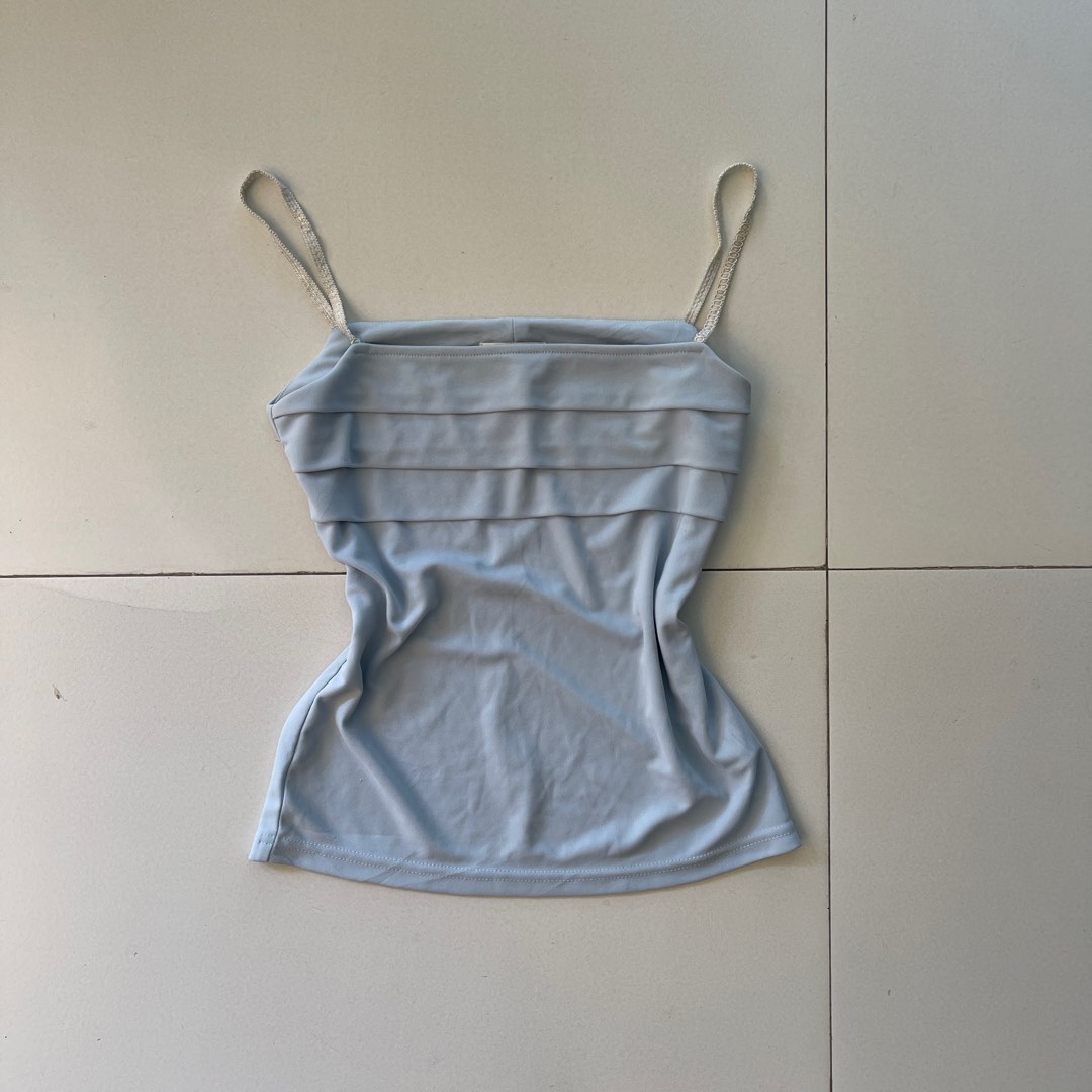 Vintage Y2k Baby Blue Top, Women's Fashion, Tops, Shirts on Carousell