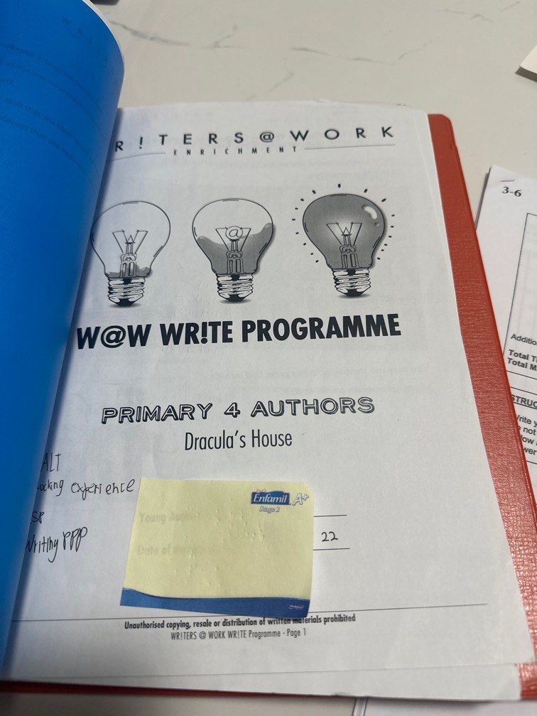 Writers at work (WOW) full set notes for P3 and 4, Hobbies & Toys ...