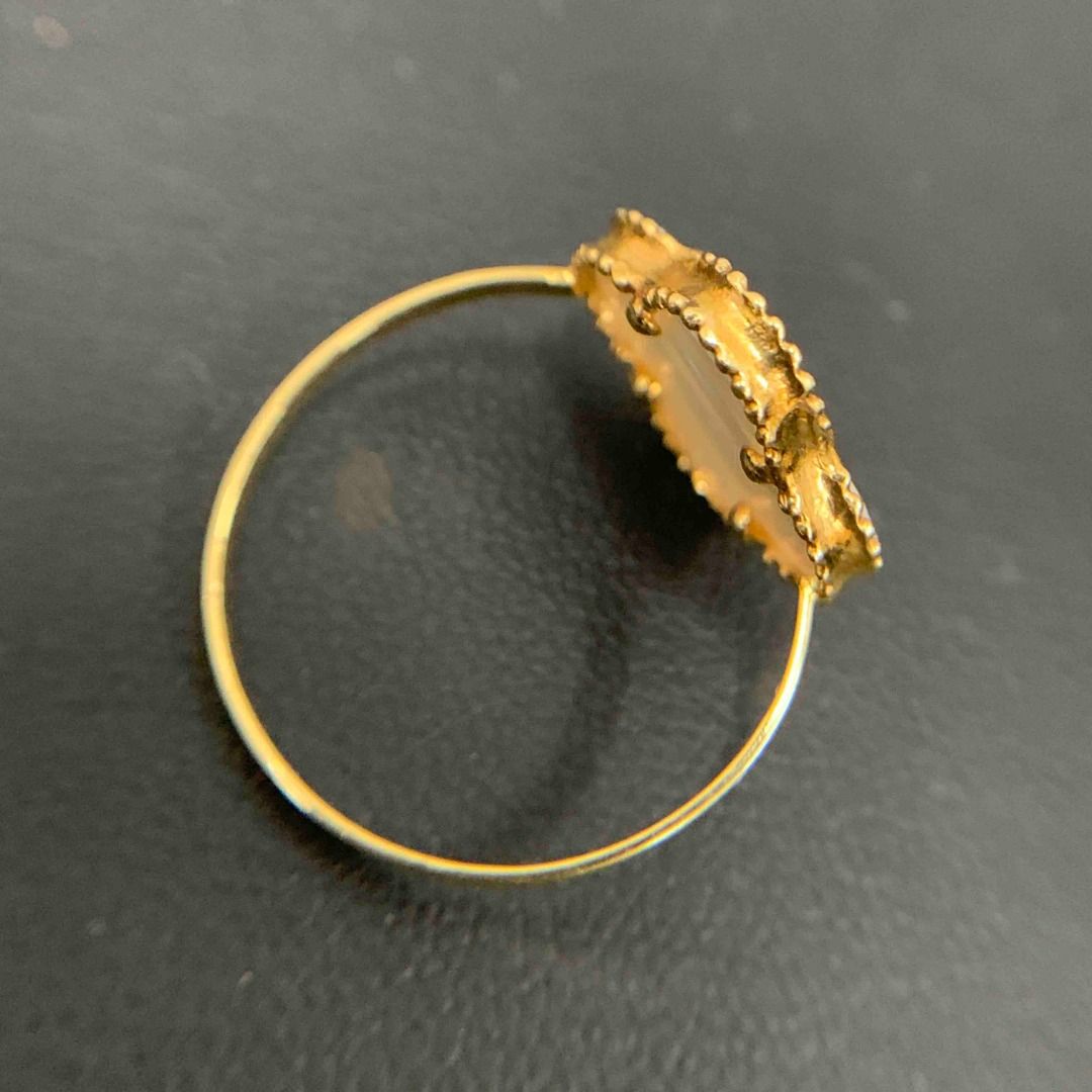 247005418 K14/585 RING FLORAL DESIGN 1.1G, 0.5G, Luxury, Accessories on Carousell