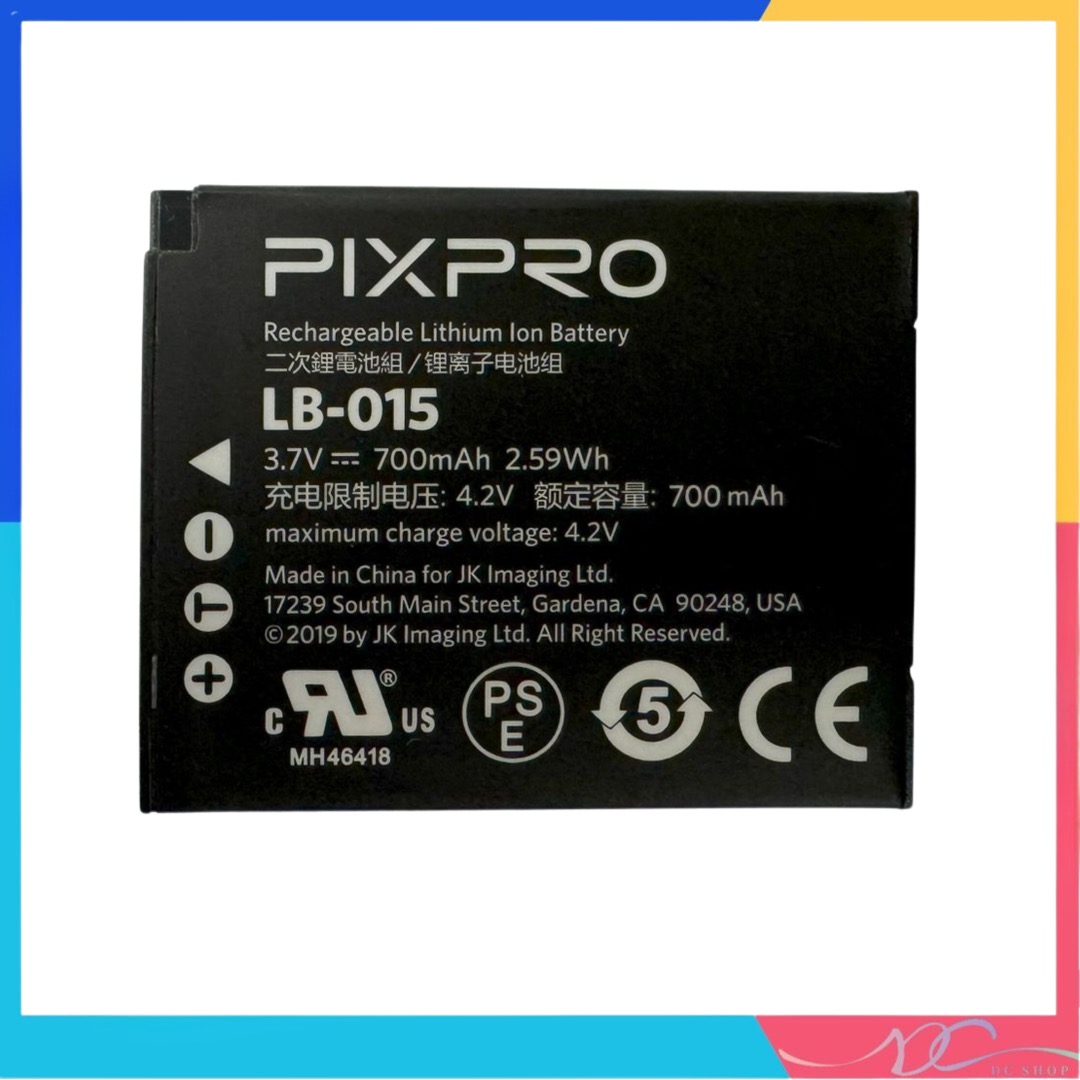 🌟全新🌟柯達 - Kodak PIXPRO WPZ2 Spare Battery LB-015 原廠鋰電池 相機電池 (3.7V 700mAh ...