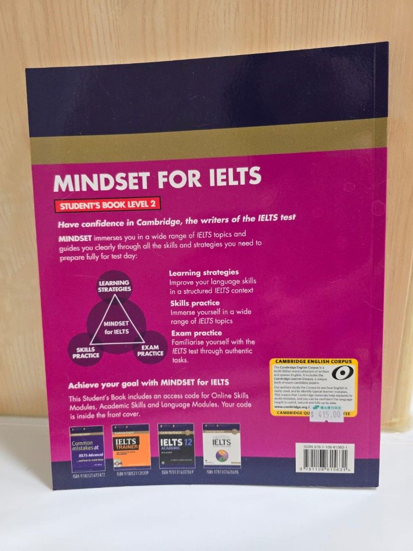 全新 Cambridge English MINDSET For IELTS student's book 2, 興趣及遊戲, 書本 & 文具 ...