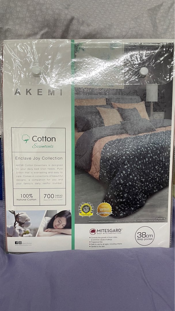 AKEMI Queen Fitted Enclave Joy collection, Furniture & Home Living ...