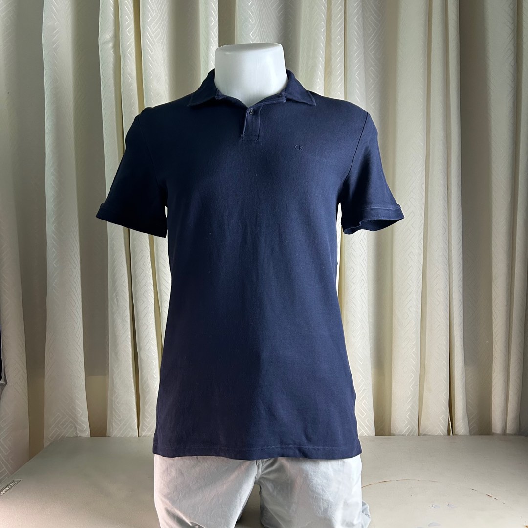 Calvin Klein Basic Loco Navy Polo Shirt, Men's Fashion, Tops & Sets, Tshirts & Polo Shirts on ...