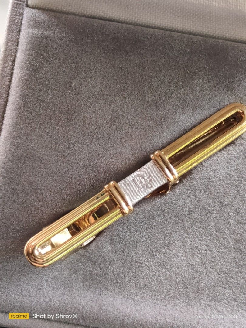 Christian Dior Tie Pin Dior Logo Vintage Gold x Silver Color Men's Made ...
