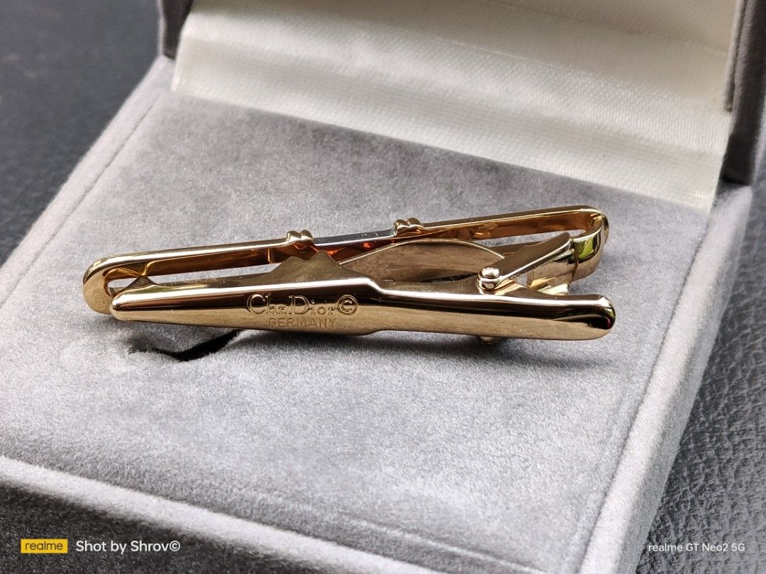 Christian Dior Tie Pin Dior Logo Vintage Gold x Silver Color Men's ...