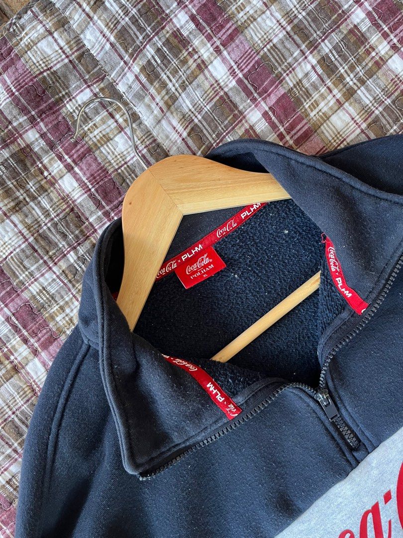 cocacola x polham halfzipper, Men's Fashion, Tops & Sets, Hoodies on Carousell