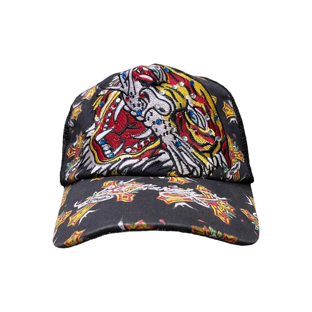 Ed Hardy Embroidered Trucker Cap (Authentic), Men's Fashion, Watches ...