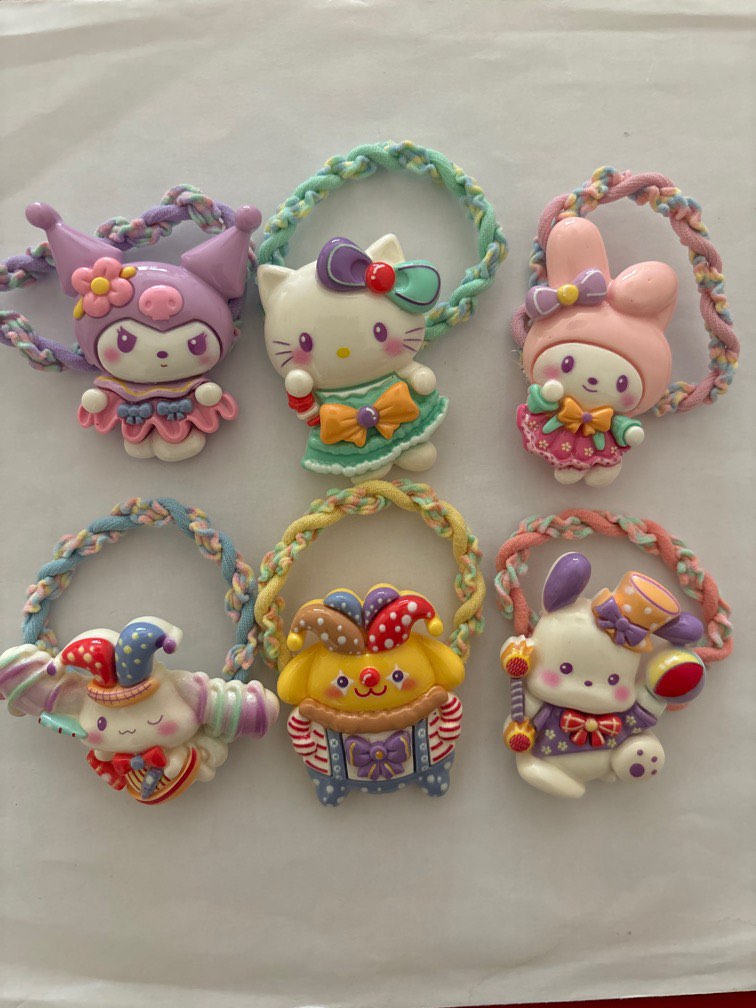 Hair Accessories hair ties rare Sanrio circus theme kitty melody kuromi ...