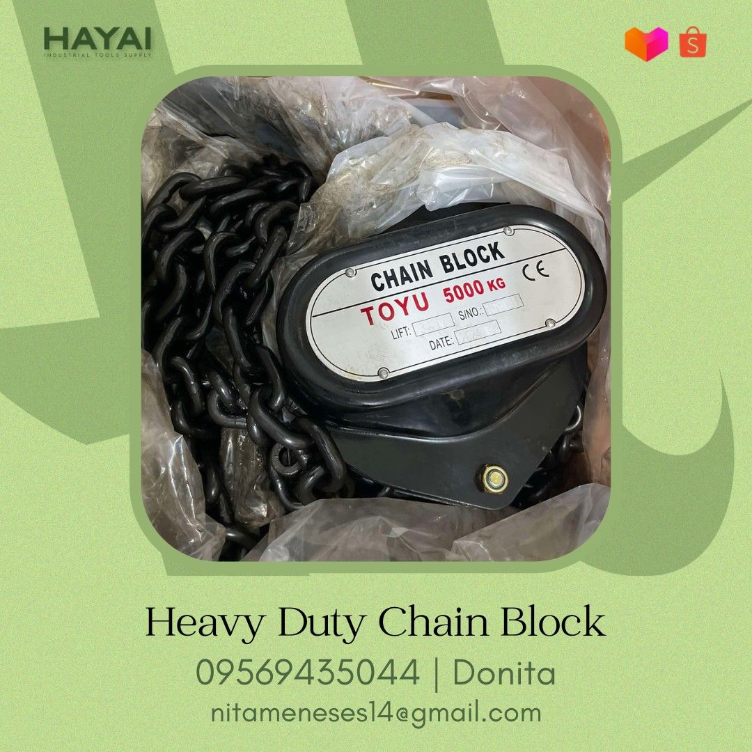 Heavy Duty Chain Block, Commercial & Industrial, Construction Tools ...