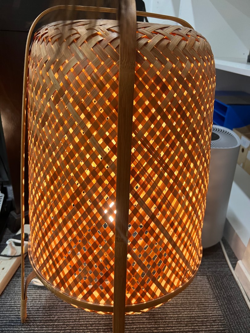 IKEA rattan lamp, Furniture & Home Living, Lighting & Fans, Lighting on ...