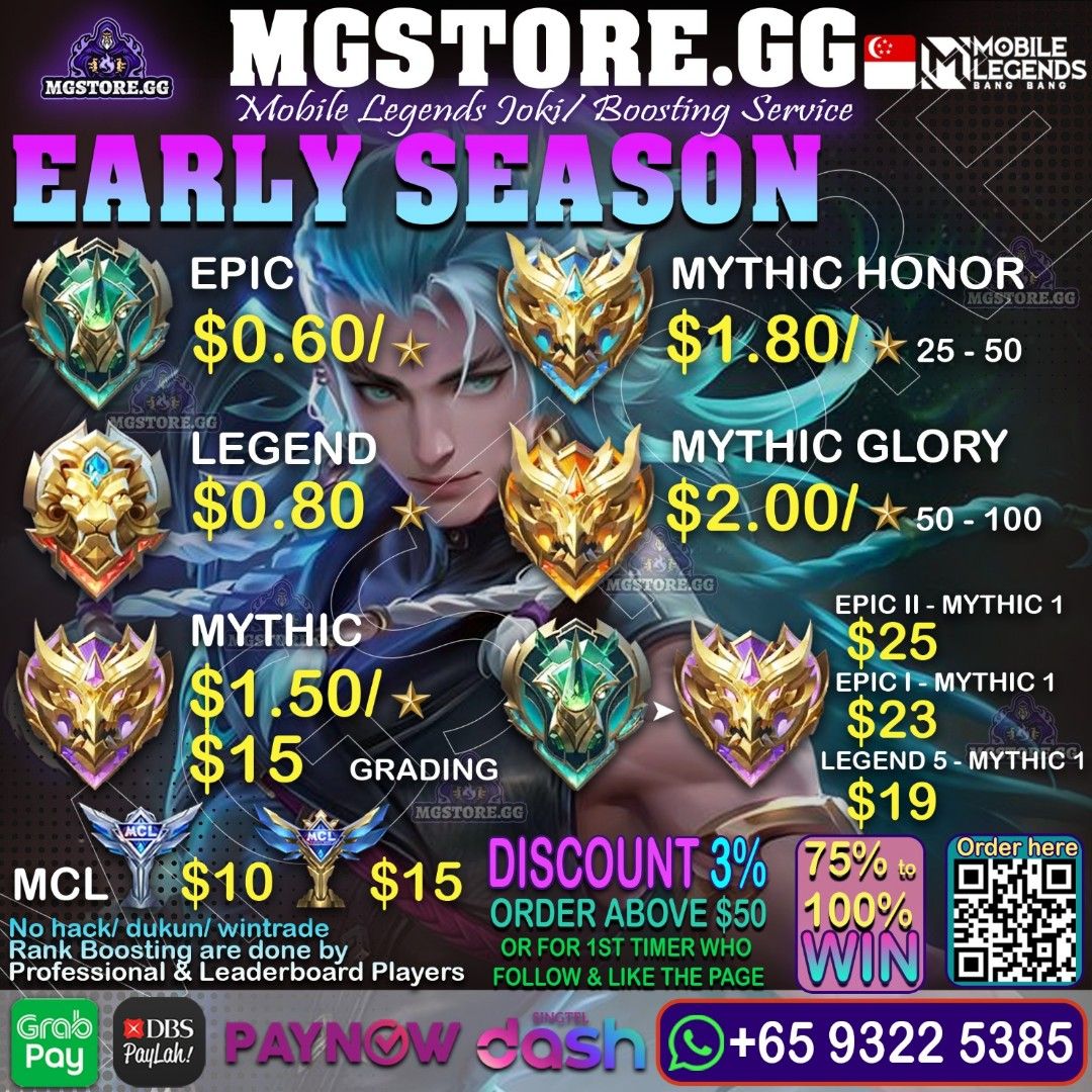 JOKI / BOOST ML / MLBB / MOBILE LEGENDS, Video Gaming, Gaming ...
