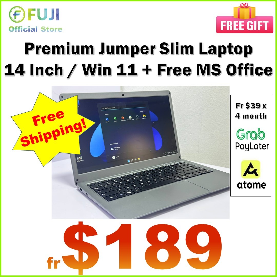 Jumper 14 Inch Slim SSD Laptop - 256GB SSD - 8GB RAM - Free MS Office ...