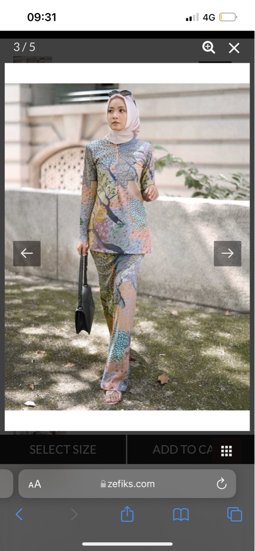 Kurung corak zefiks, Women's Fashion, Muslimah Fashion, Baju Kurung ...