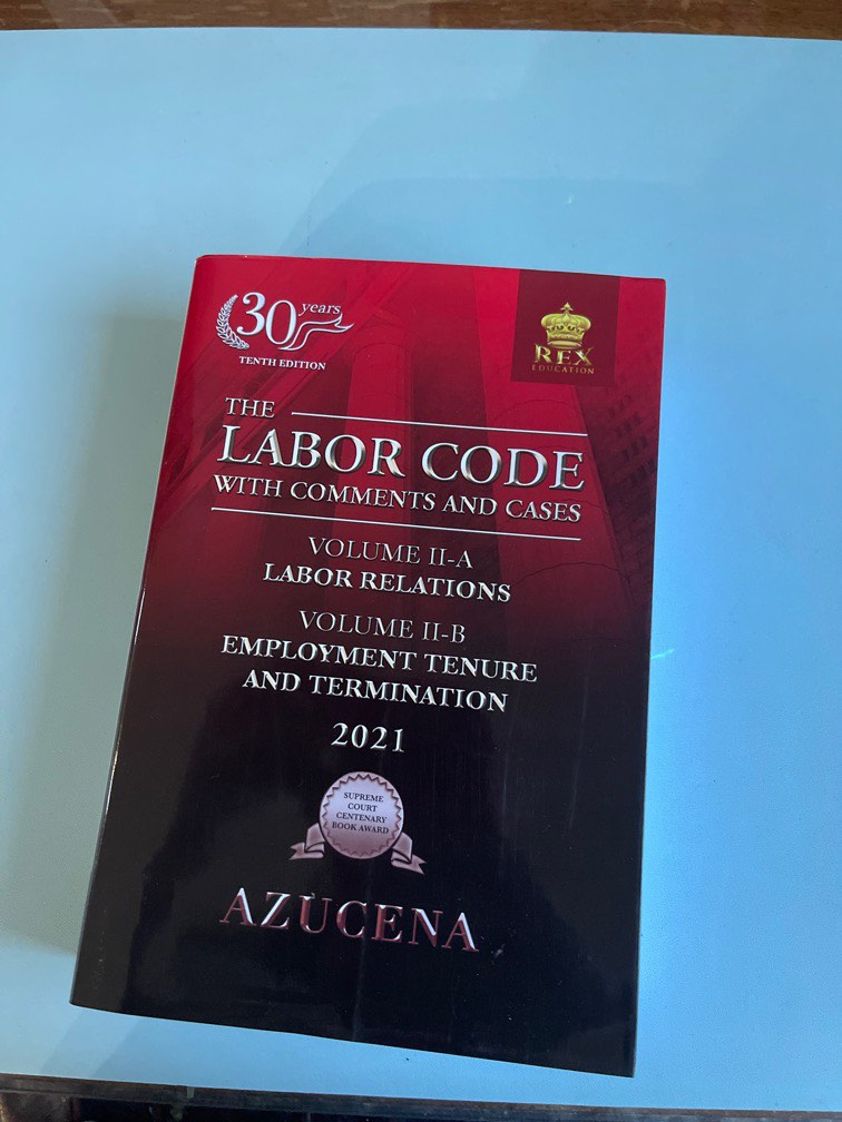 Labor Code-Vol.2 Azucena 2021, Hobbies & Toys, Books & Magazines ...