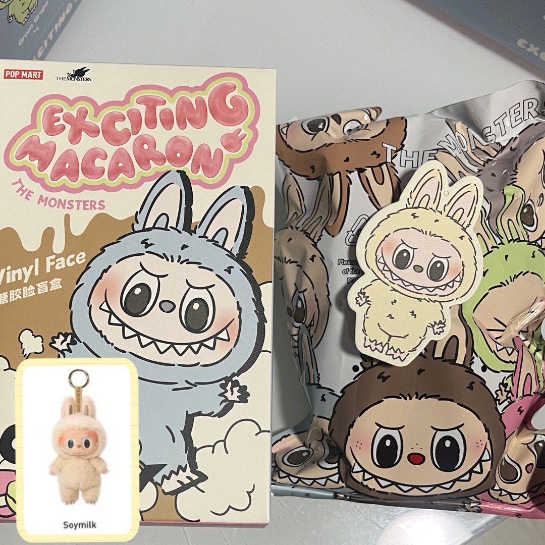 Labubu V1 Exciting Macaron THE MONSTER Vinyl Face Soymilk Lychee Berry ...