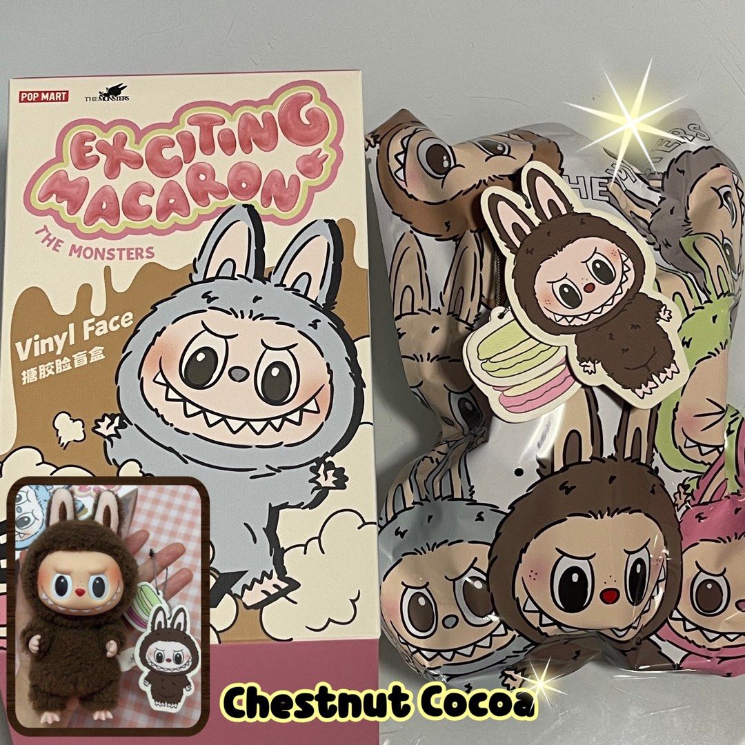 Labubu V1 Exciting Macaron THE MONSTER Vinyl Face Soymilk Lychee Berry ...