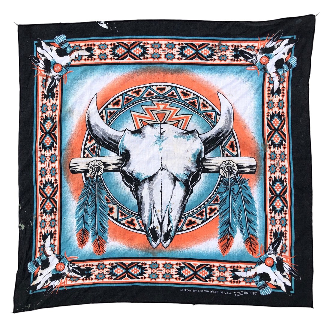 MADE IN U.S.A., bandana vintage native american southwestern skull, 50 ...