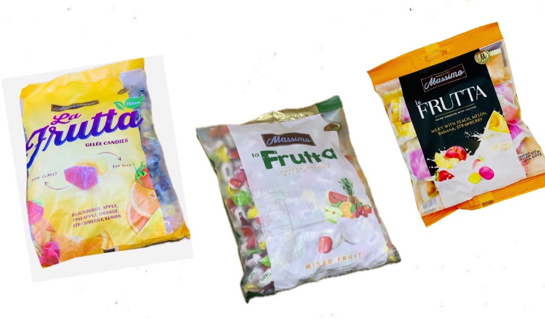 MASSIMO LA FRUTTA TOFFEE CANDIES WITH FILLING 1KG GELEE CANDIES 1KG ...