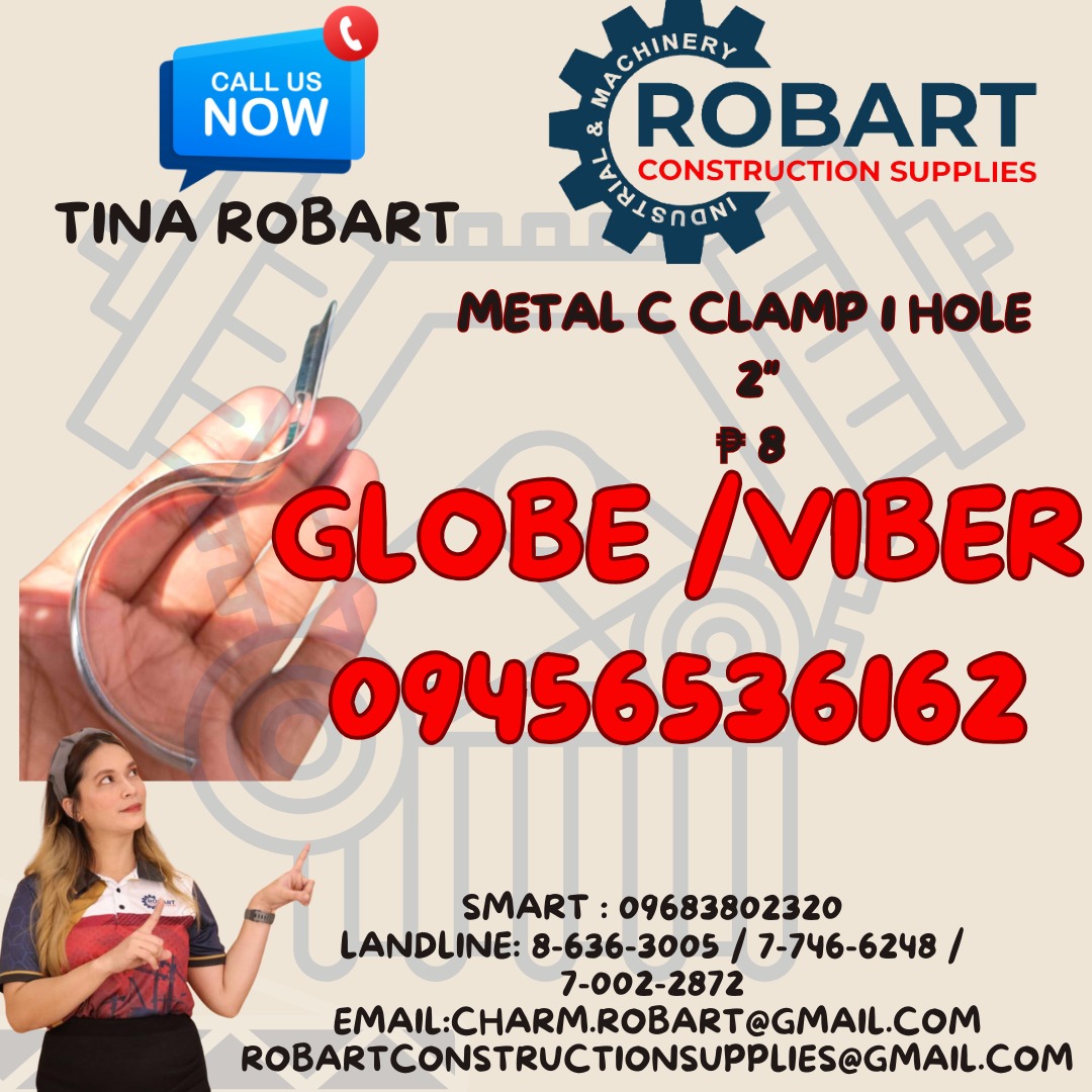 Metal C Clamp 1 hole 2", Commercial & Industrial, Construction ...